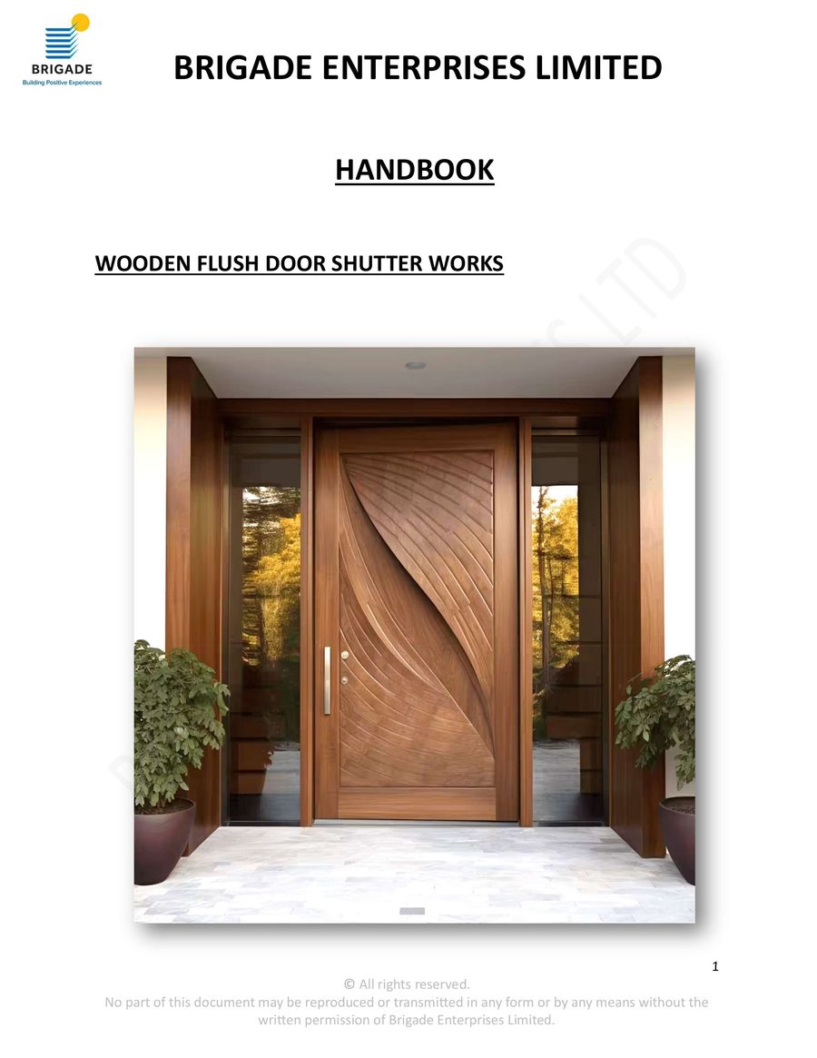 Wooden Flush Door Shutter Works - Handbook by Brigade... - Flipsnack