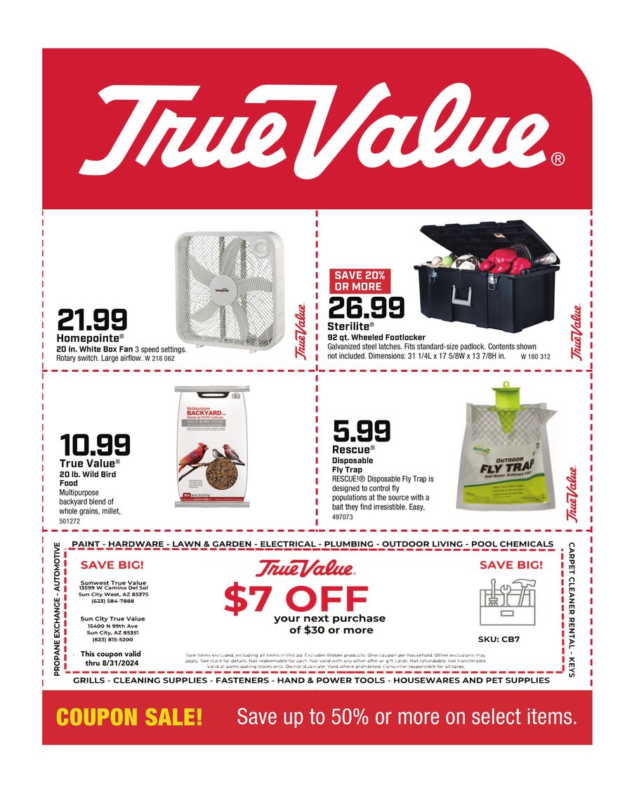 August Coupon Book at Sunwest True Value & Sun City True Value by ...