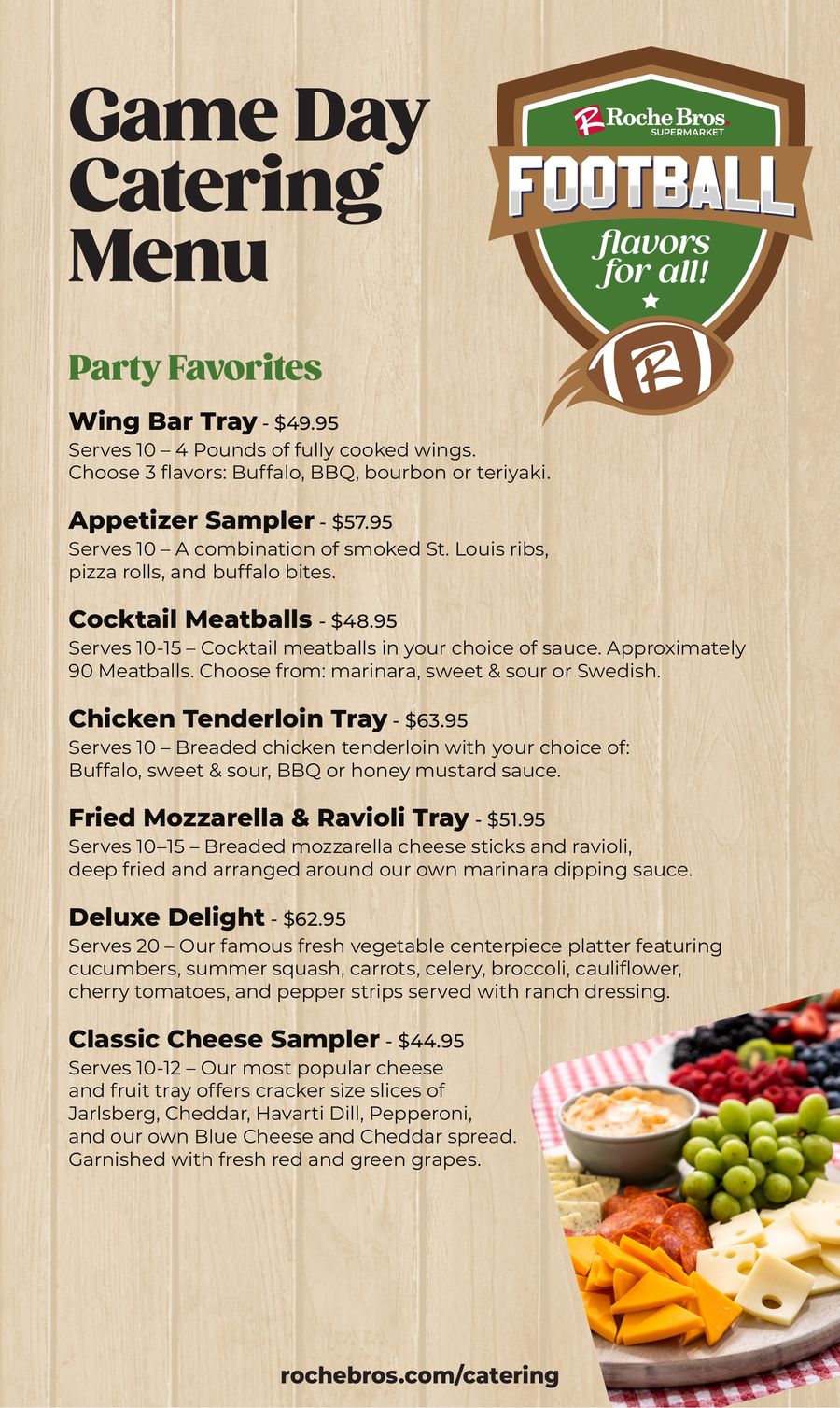 RB Game Day Catering Menu 2024 by Roche... - Flipsnack