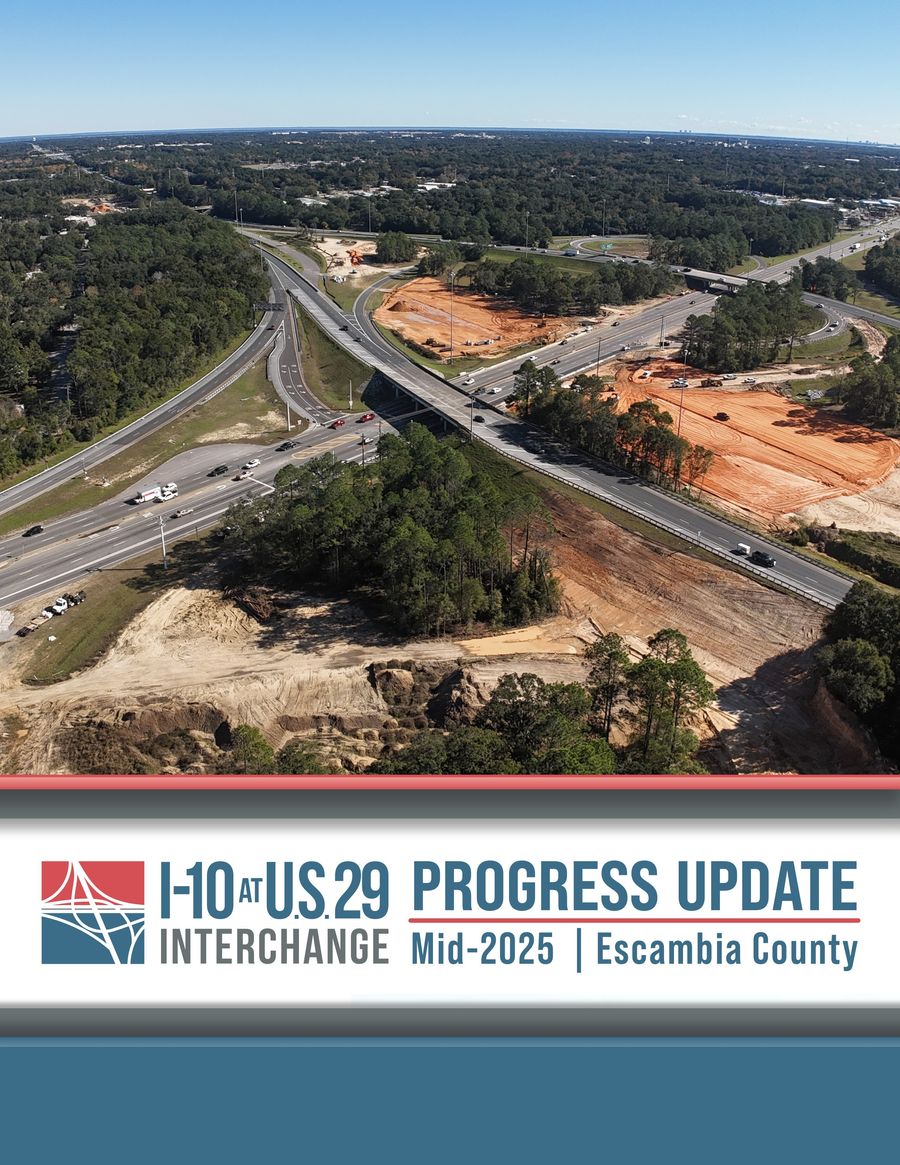I10 at US29 Interchange Mid-2025 Progress Update by FDOT District Three ...