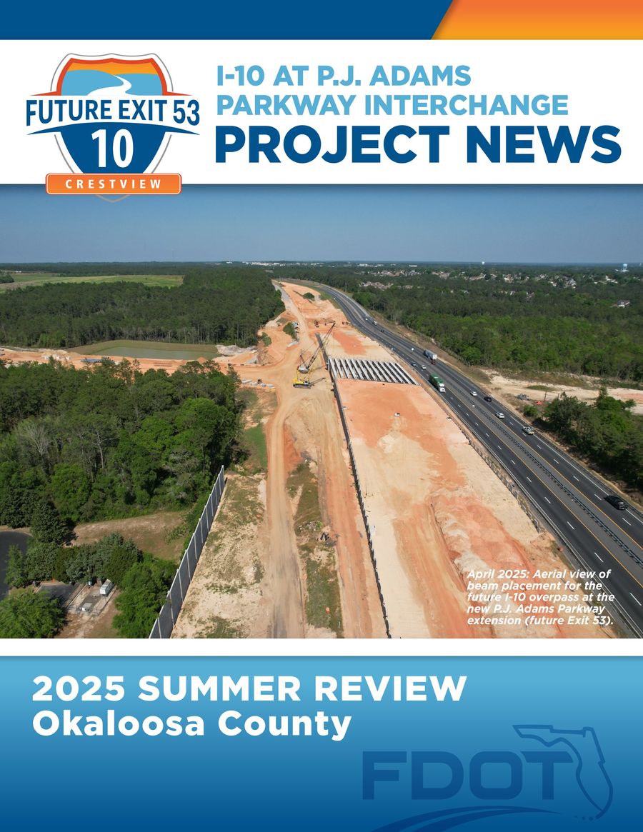 I-10 at P.J. Adams Parkway Interchange Project News by FDOT District ...