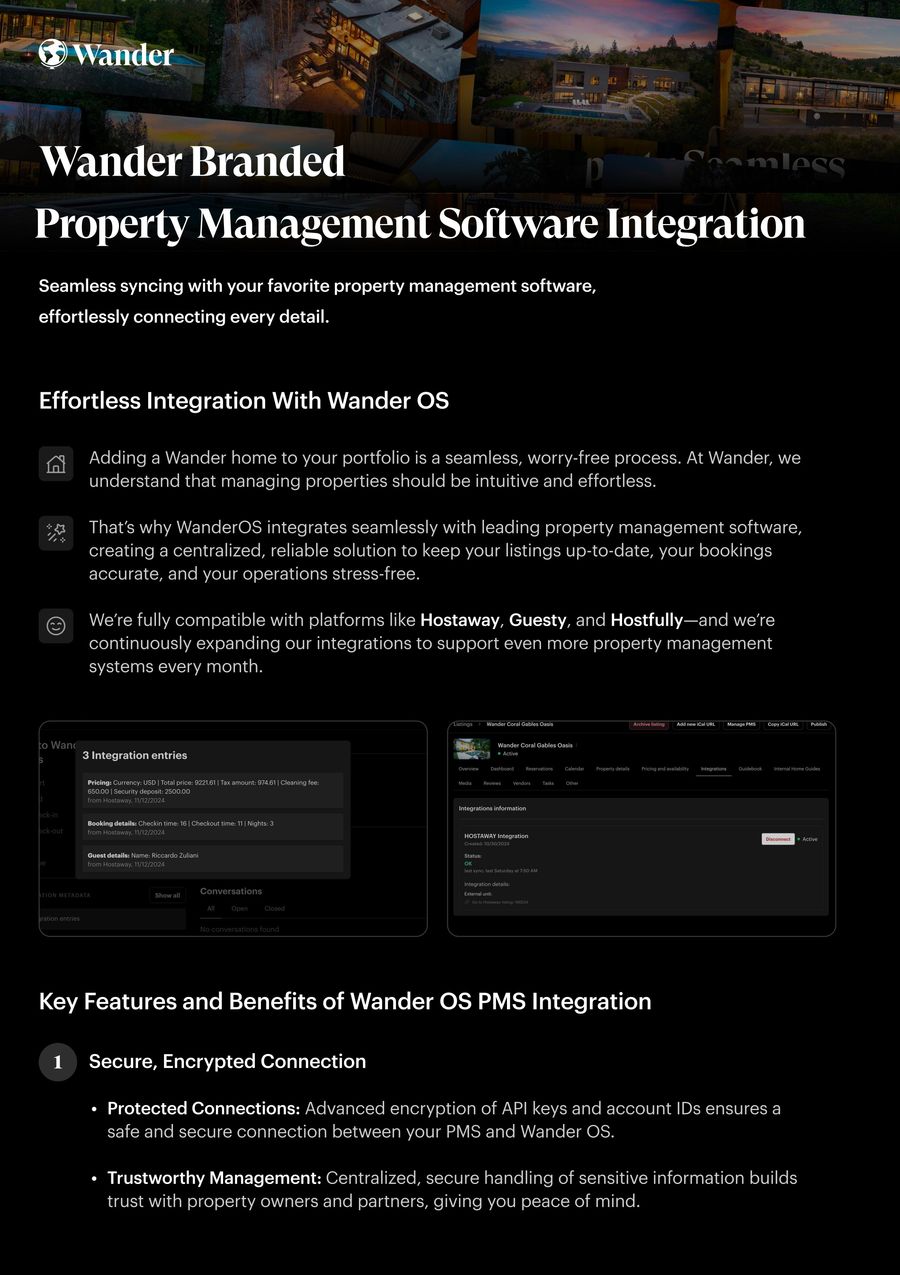 Wander Branded | Property Management Software Integration by Wander