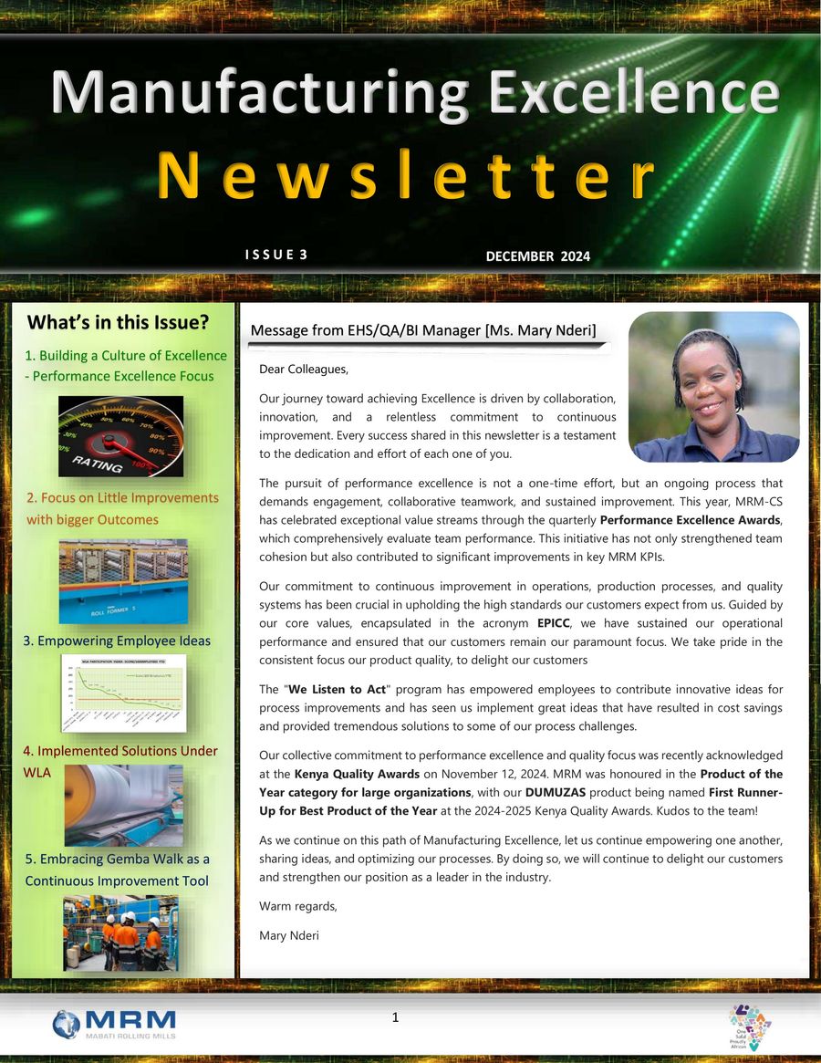 Manufacturing Excellence Newsletter - Issue 3 by Fred - Flipsnack