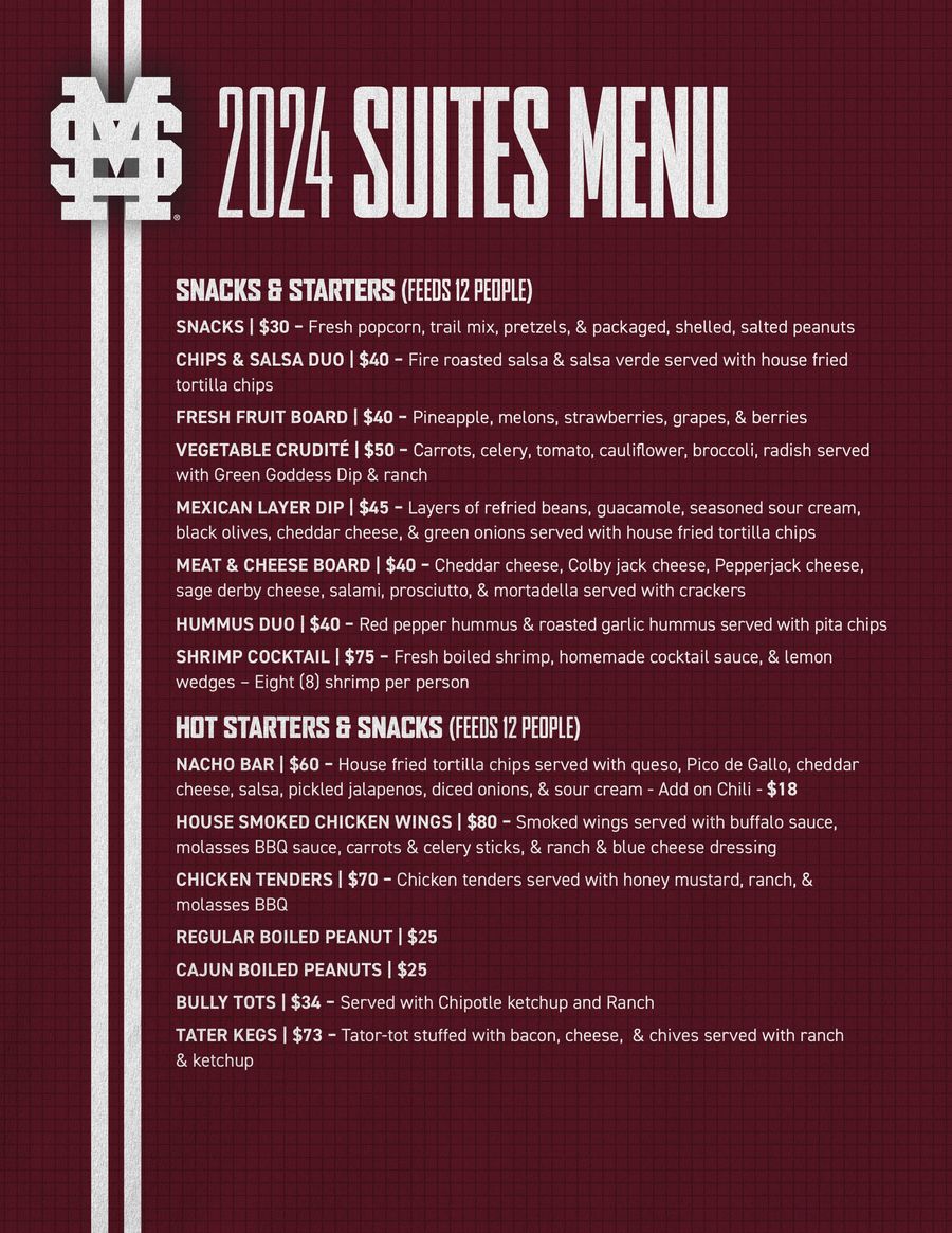 2024 In-Suite Catering Menu | Baseball by RevelXP - Flipsnack