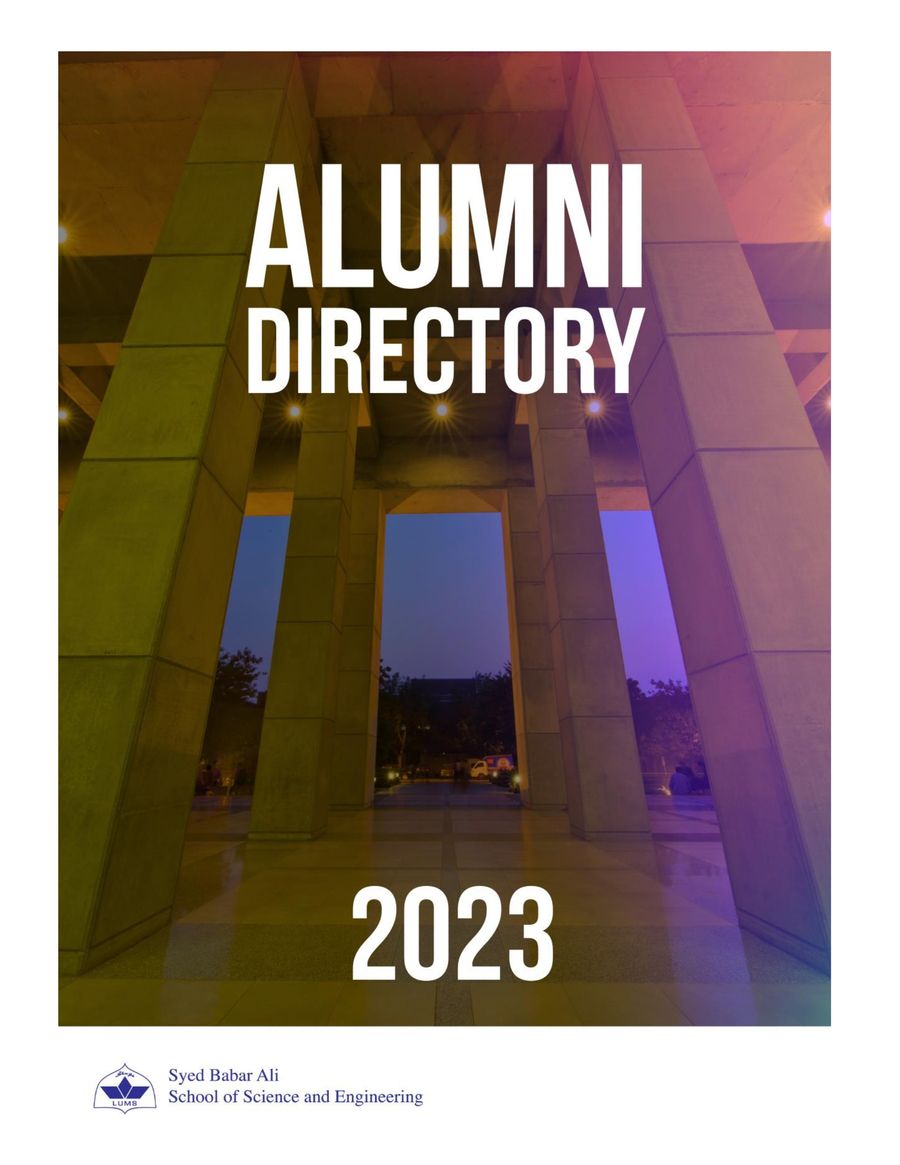 SBASSE Alumni Directory 2023 by LUMS - Flipsnack