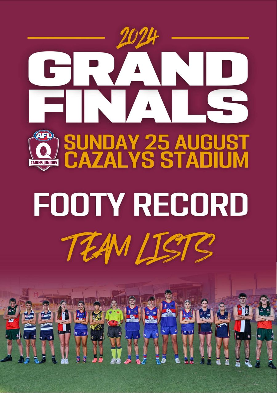 Juniors Grand Finals Footy Record 2024 FINAL V by AFLCairns - Flipsnack