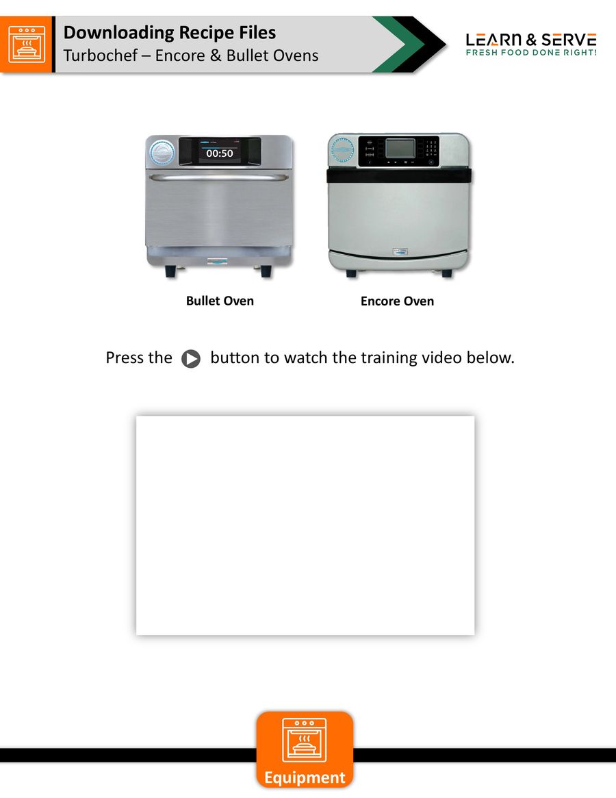 Downloading Recipes from Hub - Bullet & Encore Ovens by Learn & Serve ...