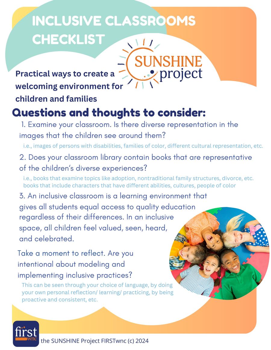 SUNSHINE Project INCLUSIVE CLASSROOMS CHECKLIST by FIRSTwnc - Flipsnack