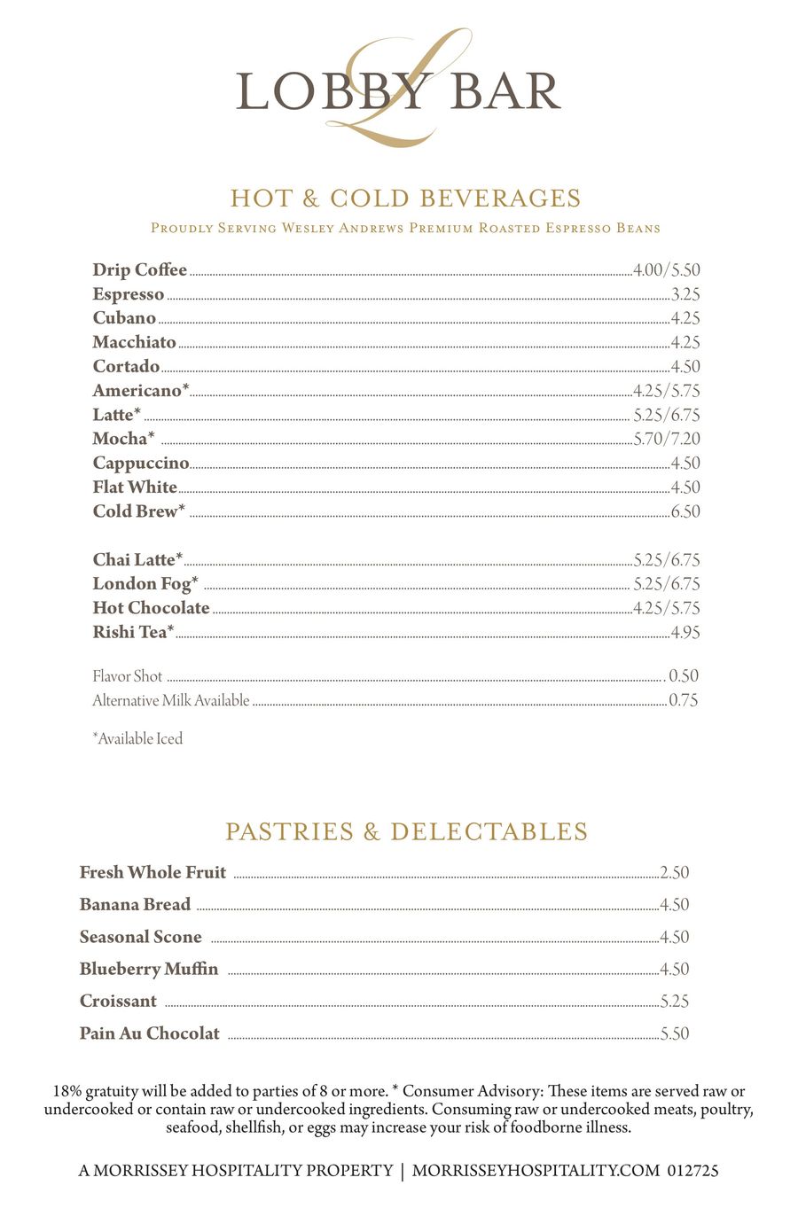 The Lobby Bar Menu 2025 by Brooke Tervola - Flipsnack