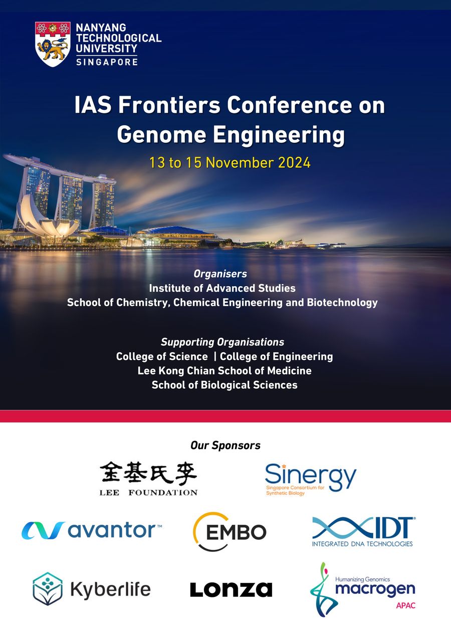 IAS Frontiers Conference on Genome Engineering 2024 by NTU