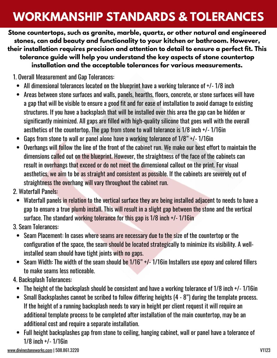 Divine's Workmanship Standards & Tolerances V010124 by Divine - Flipsnack