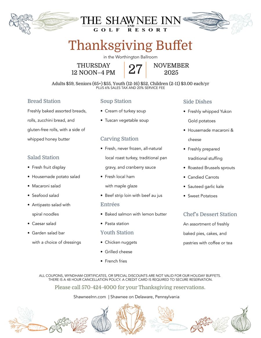 Thanksgiving Buffet Pocono Dinner at the Shawnee Inn by Jeromy - Flipsnack