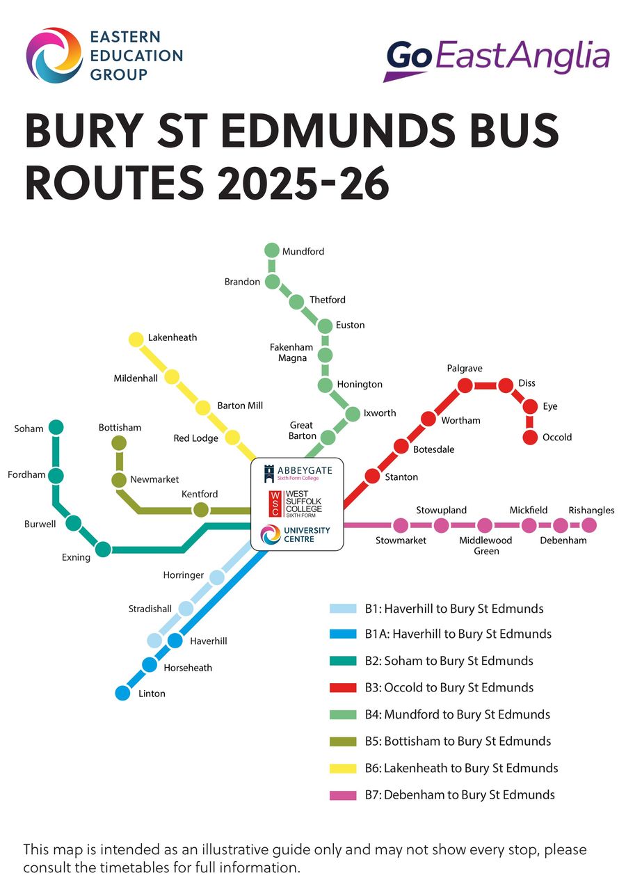 Bury St Edmunds Bus routes 2025-2026 by Eastern... - Flipsnack