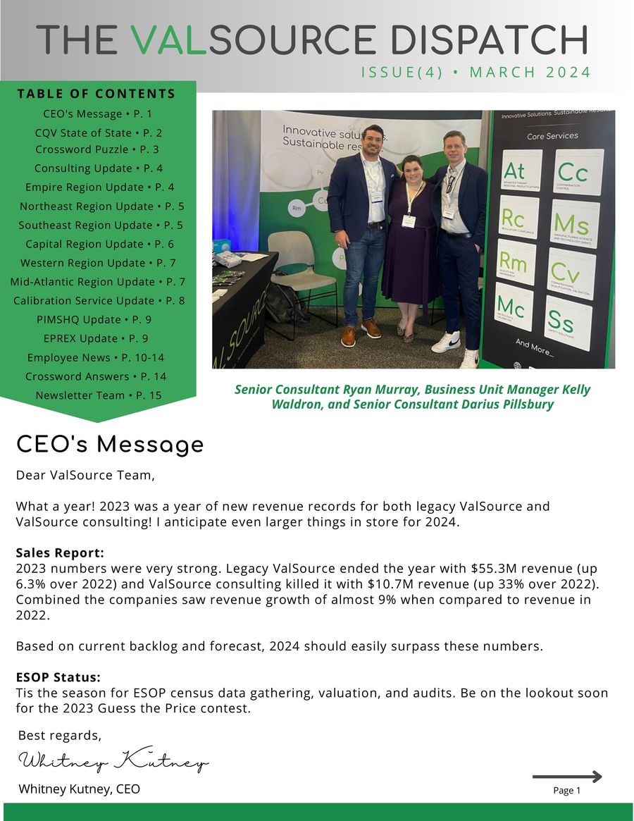 The ValSource Dispatch / Issue 4, March 2024 by Kristen Gallagher - Flipsnack