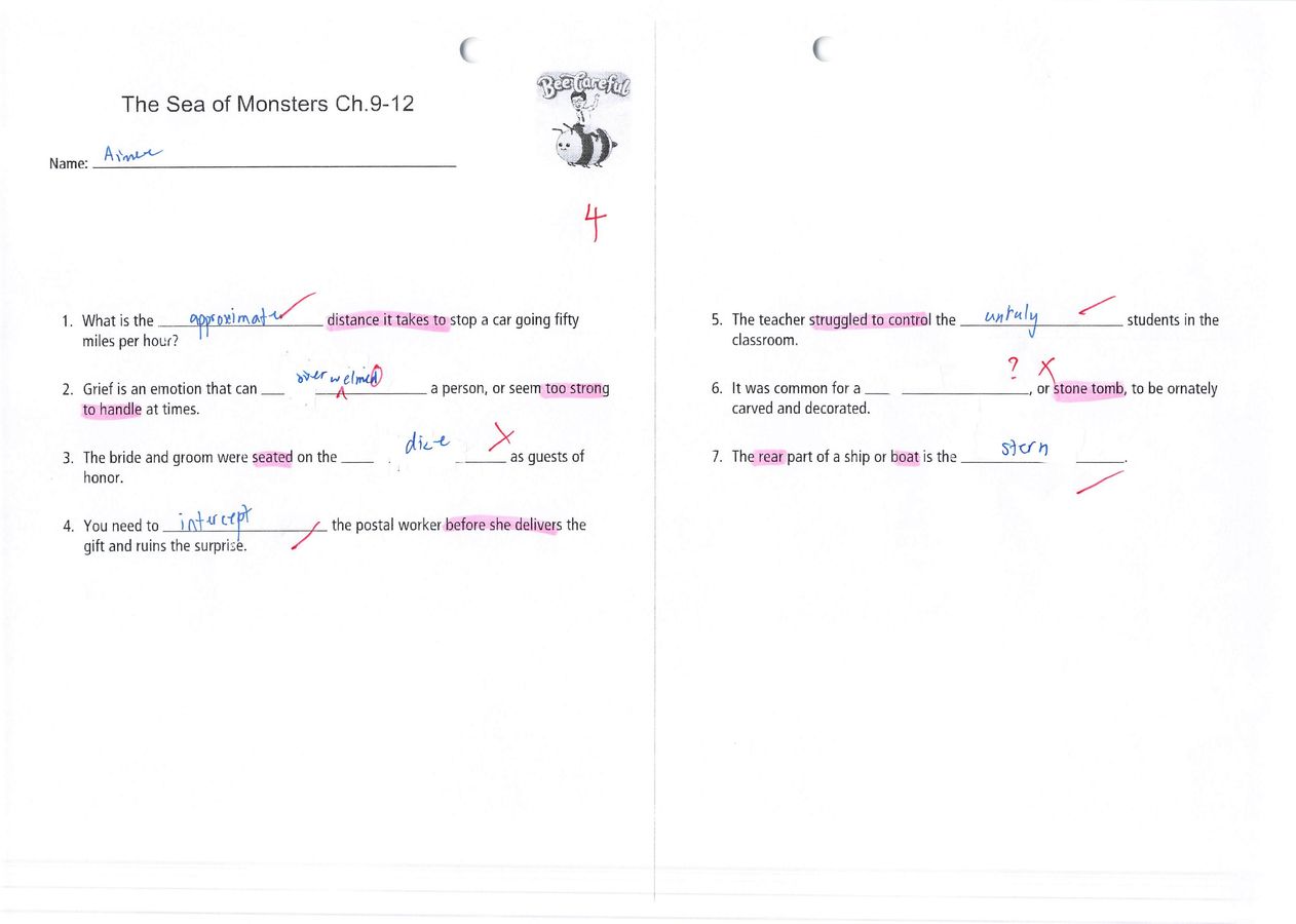 TSOF Ch.9-12 Spell RESULTS by Mr R - Flipsnack