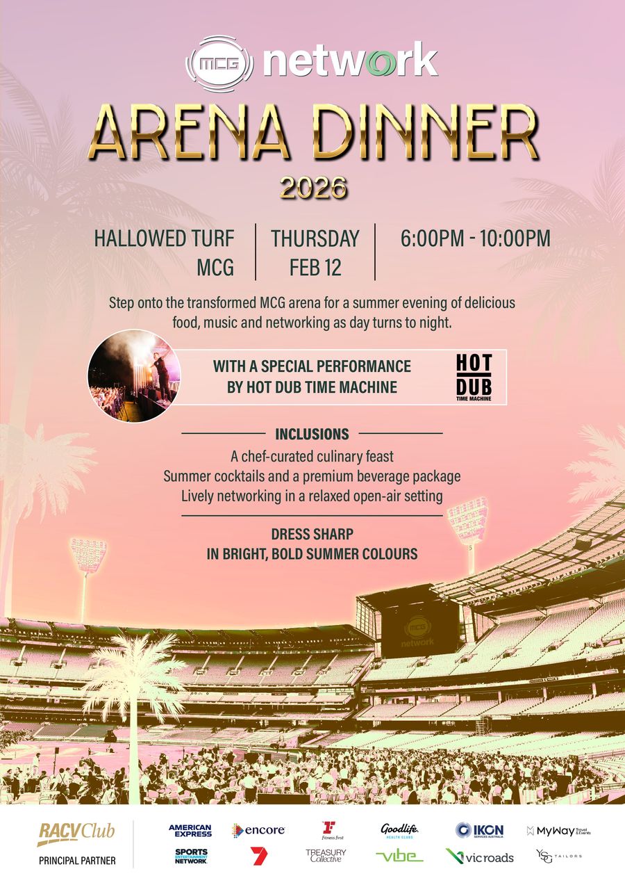 MCG Network Arena Dinner 2026 - Flyer by melbournecricketclub - Flipsnack