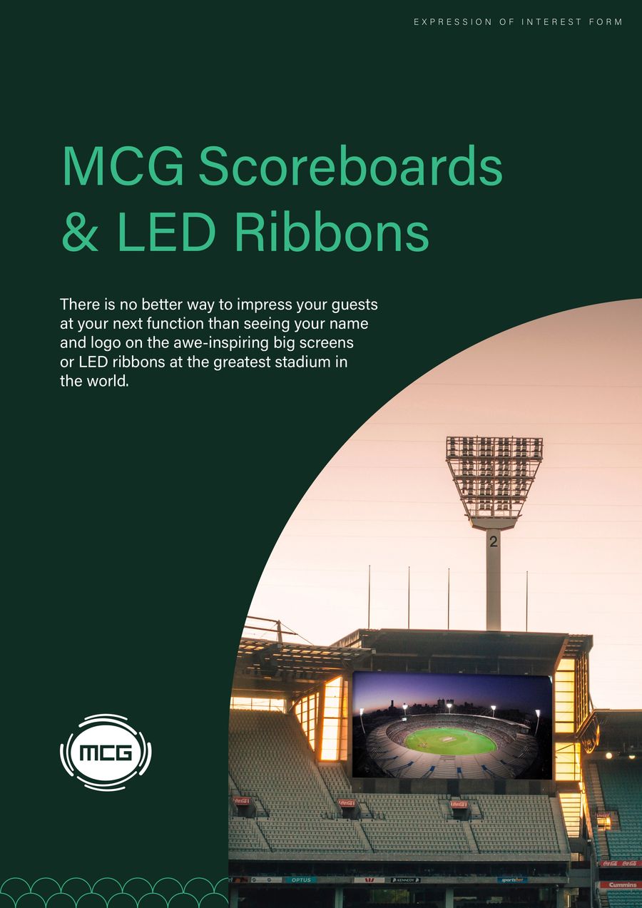 2024 MCG Scoreboard LED EOI Form by melbournecricketclub - Flipsnack