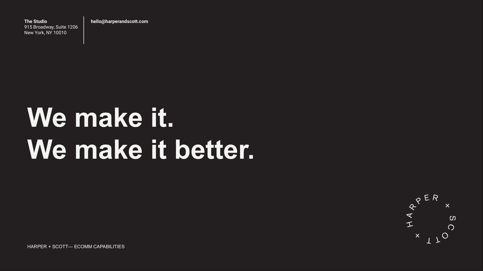 H+S eCommerce Capabilities Deck 2024 by Harper + Scott - Flipsnack