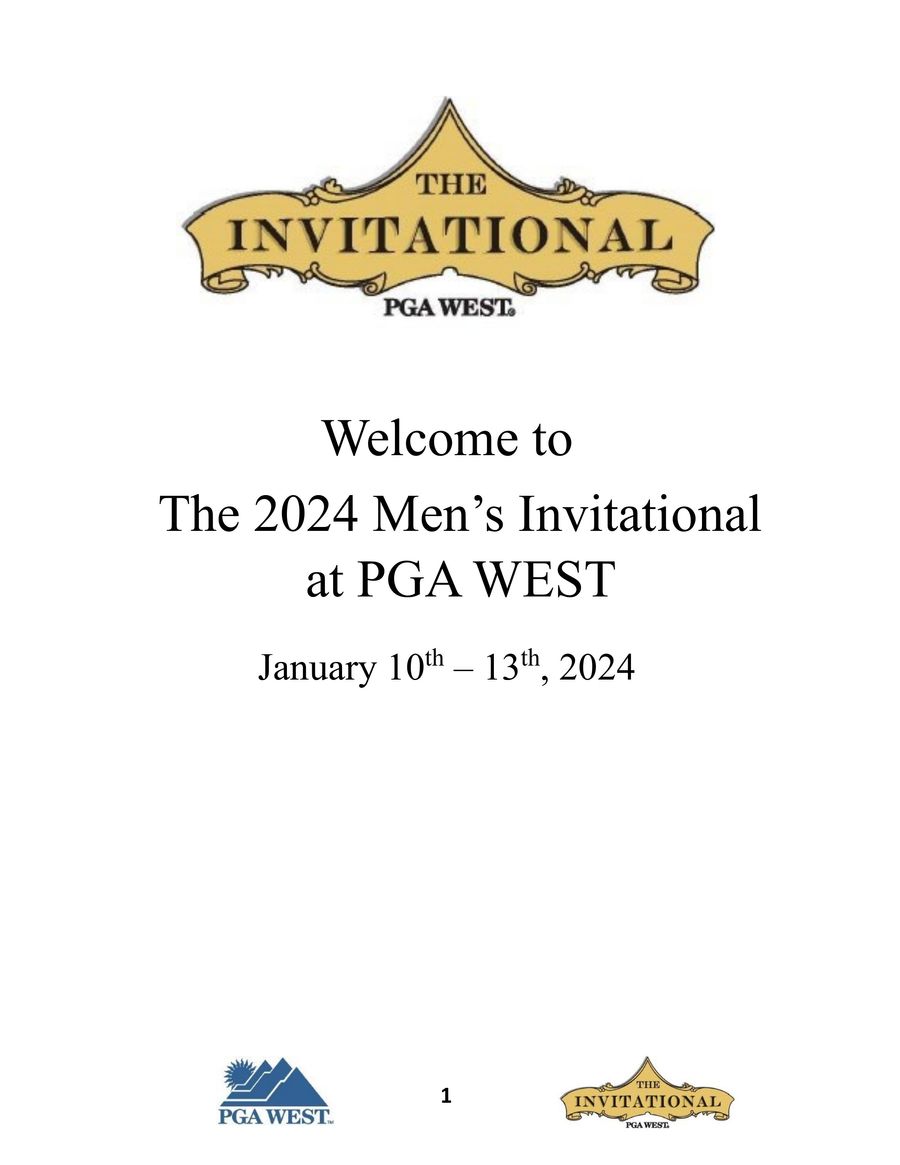 PGA WEST 2024 Men's Invitational Guide by Janet Galippo - Flipsnack