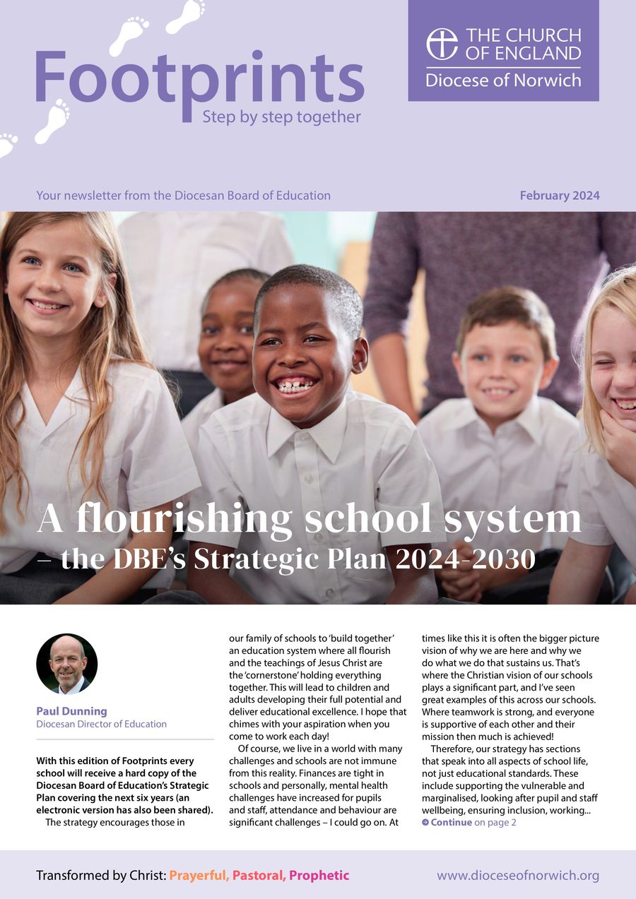 DBE Footprints Schools Newsletter February 2024 by Diocese of Norwich ...