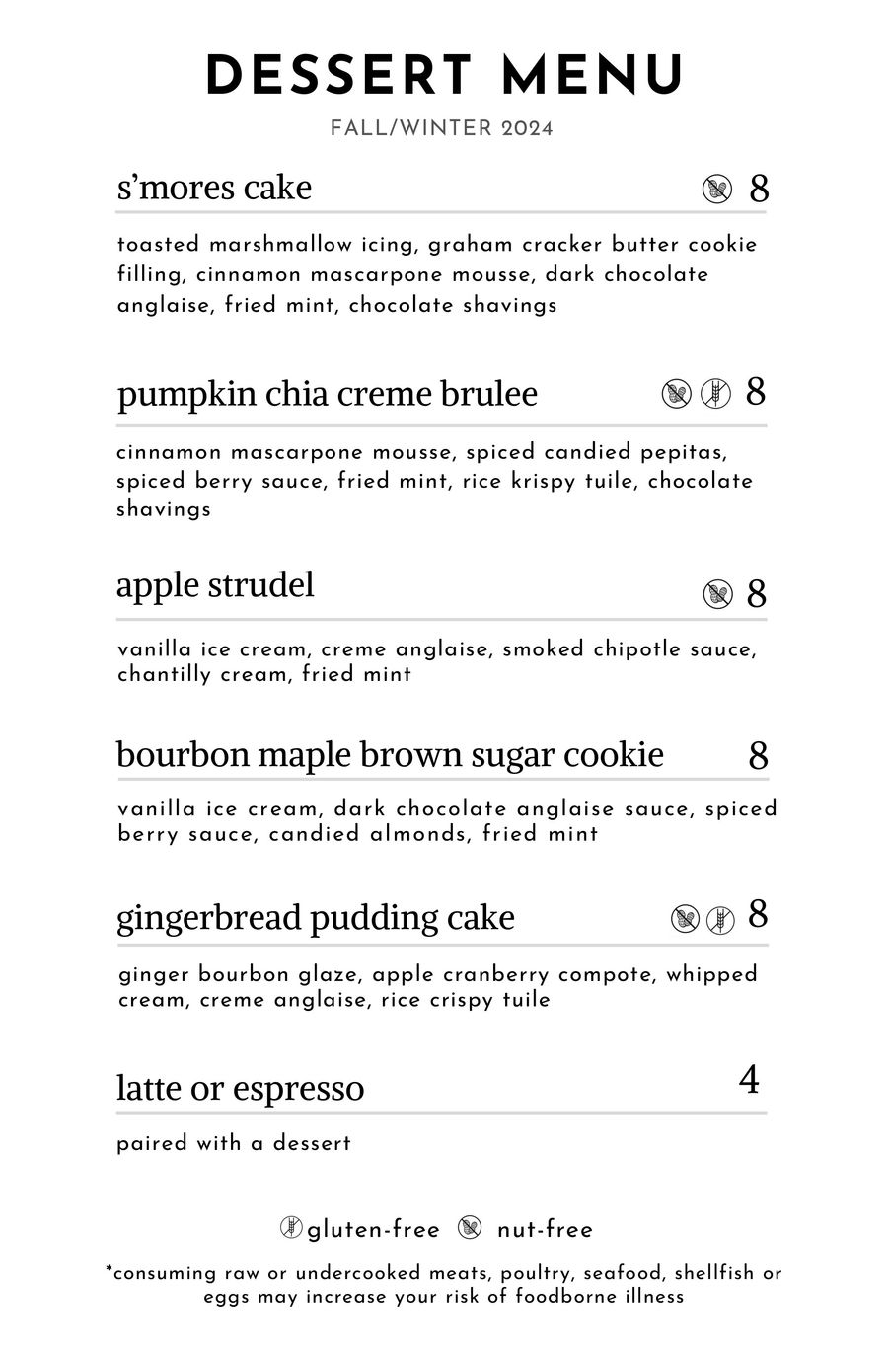 Dessert Menu_ FALLWINTER 2024 by Anna Velez - Flipsnack